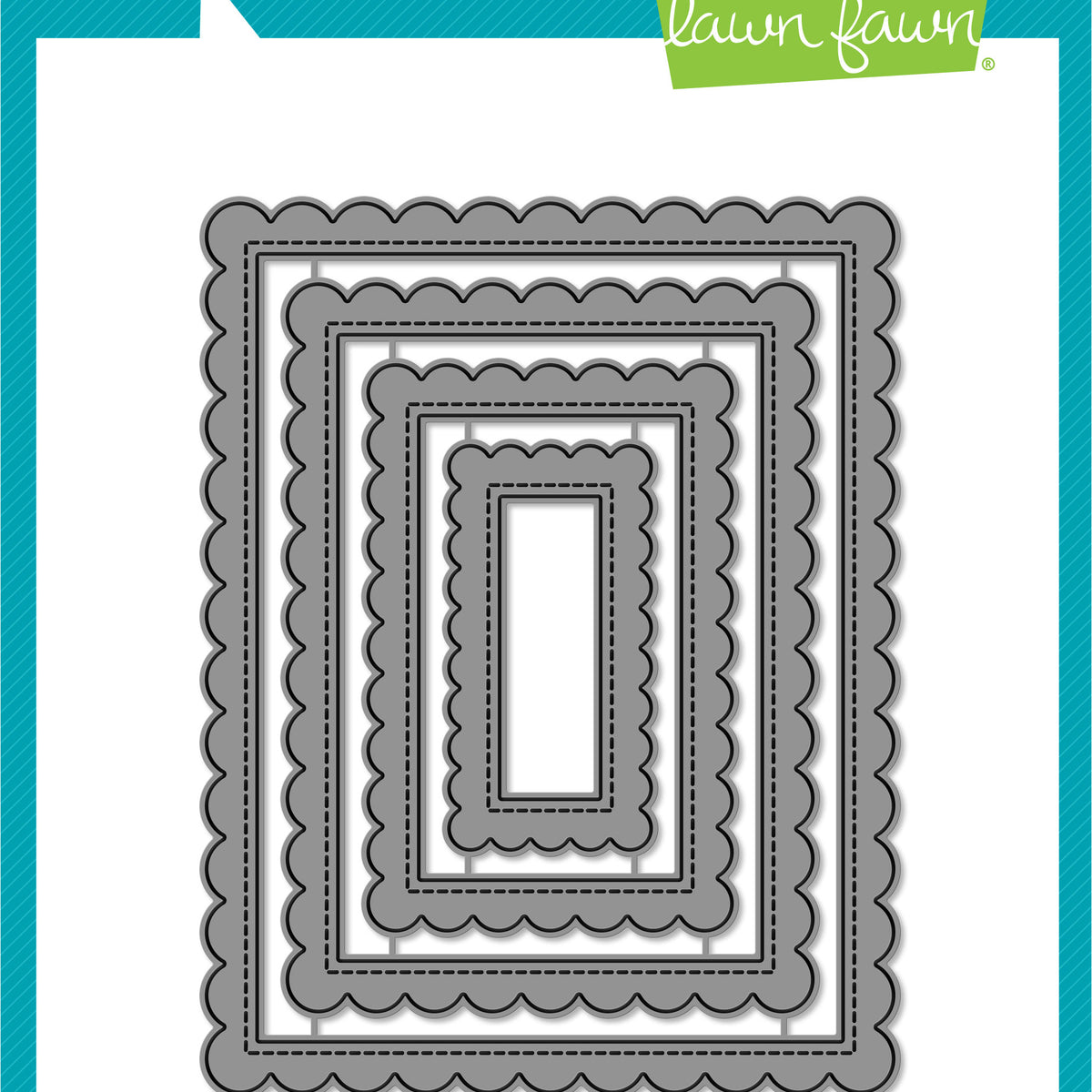 stitched scalloped rectangle frames – Lawn Fawn