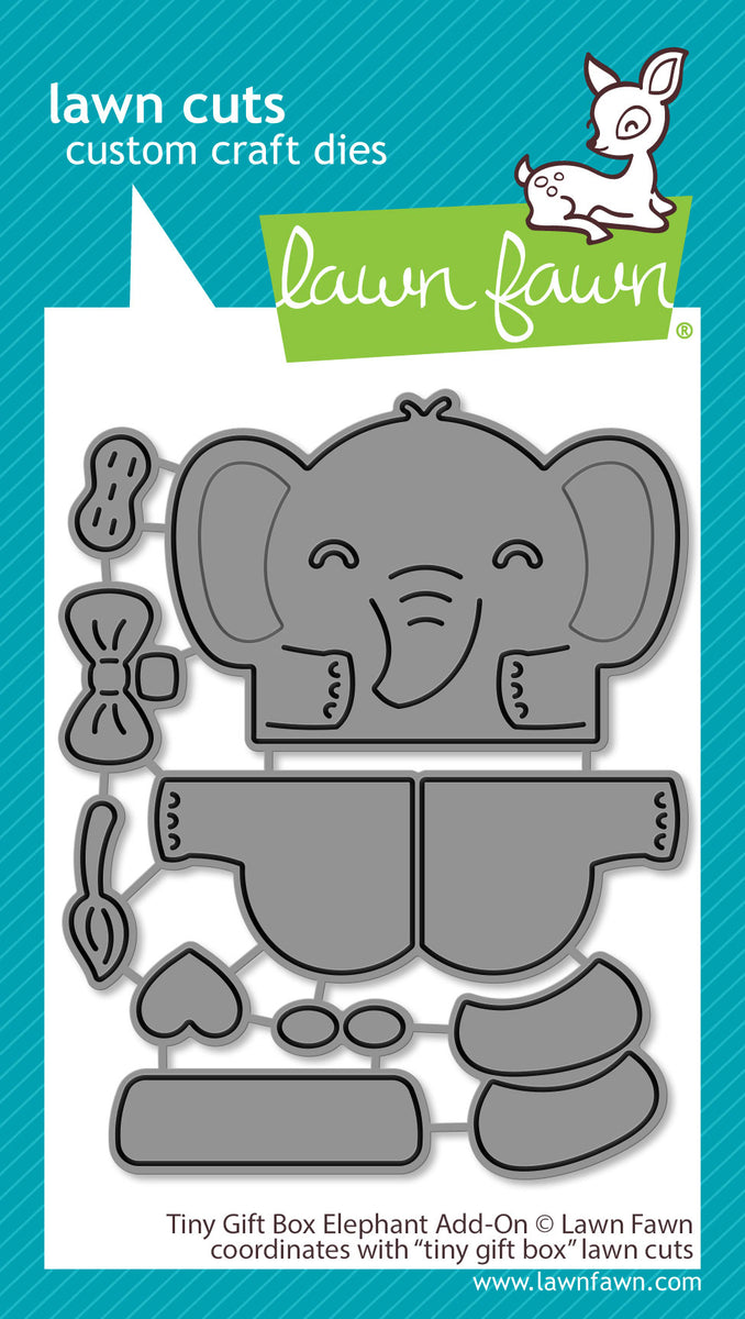 tiny gift box elephant add-on – Lawn Fawn