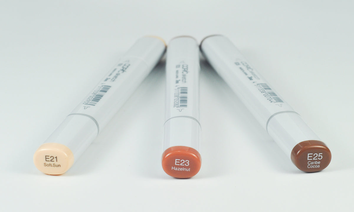 copic sketch markers - E21, E23, E25 – Lawn Fawn