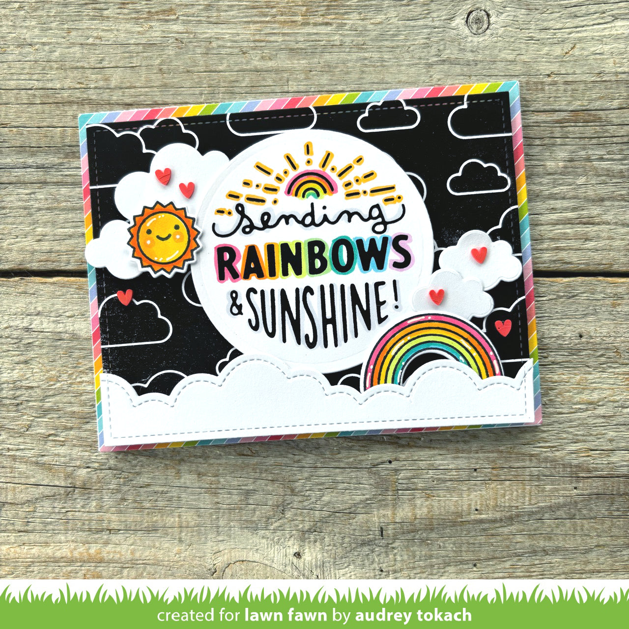 foiled sentiments: sending rainbows | Lawn Fawn