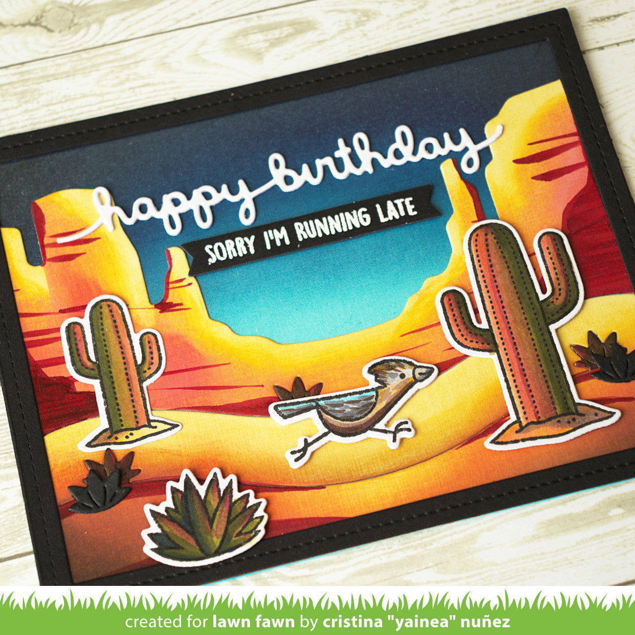 desert canyon backdrop | Lawn Fawn