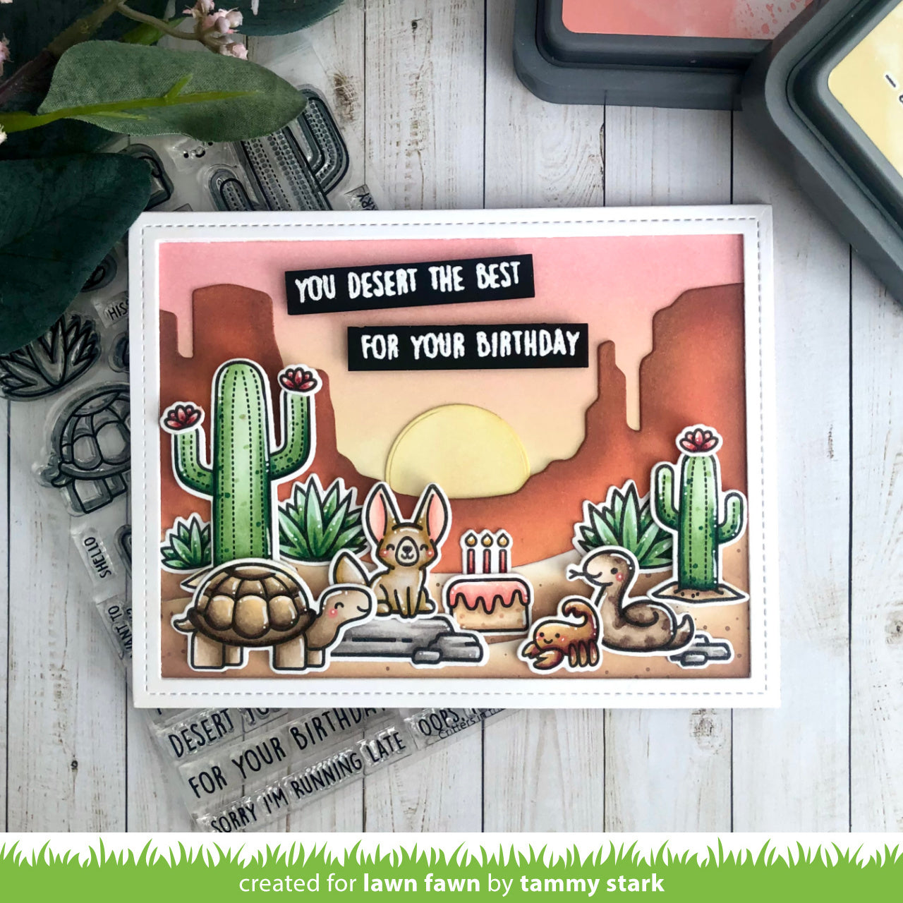 desert canyon backdrop | Lawn Fawn