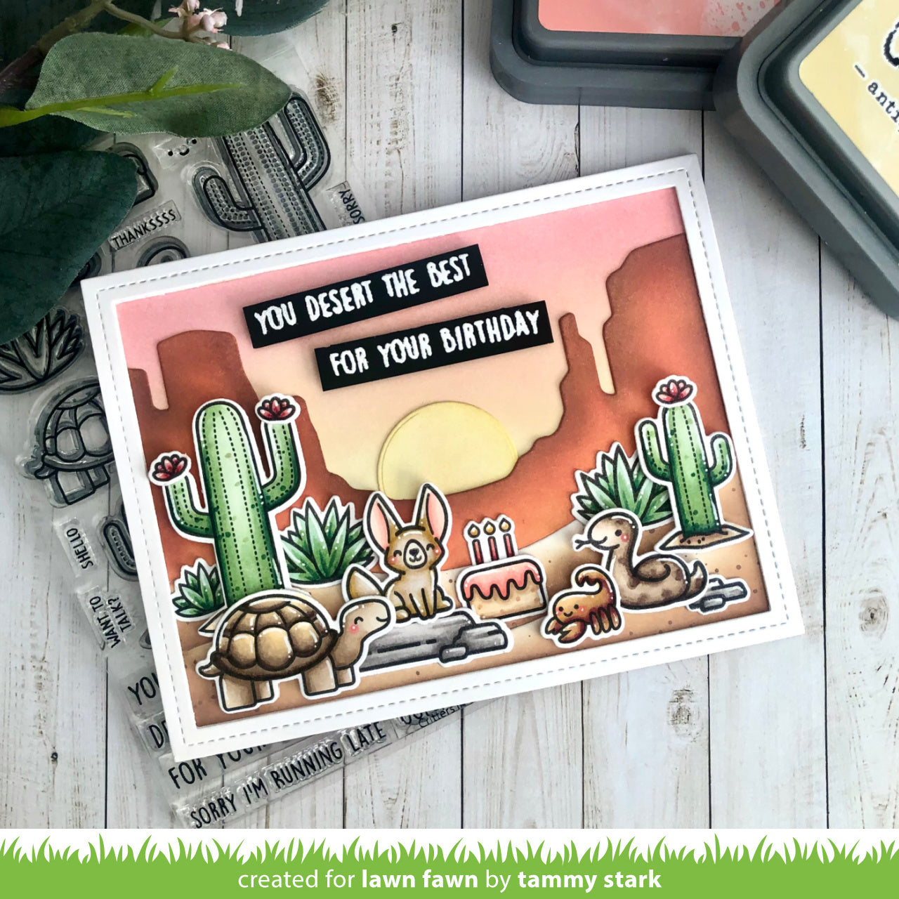 desert canyon backdrop | Lawn Fawn