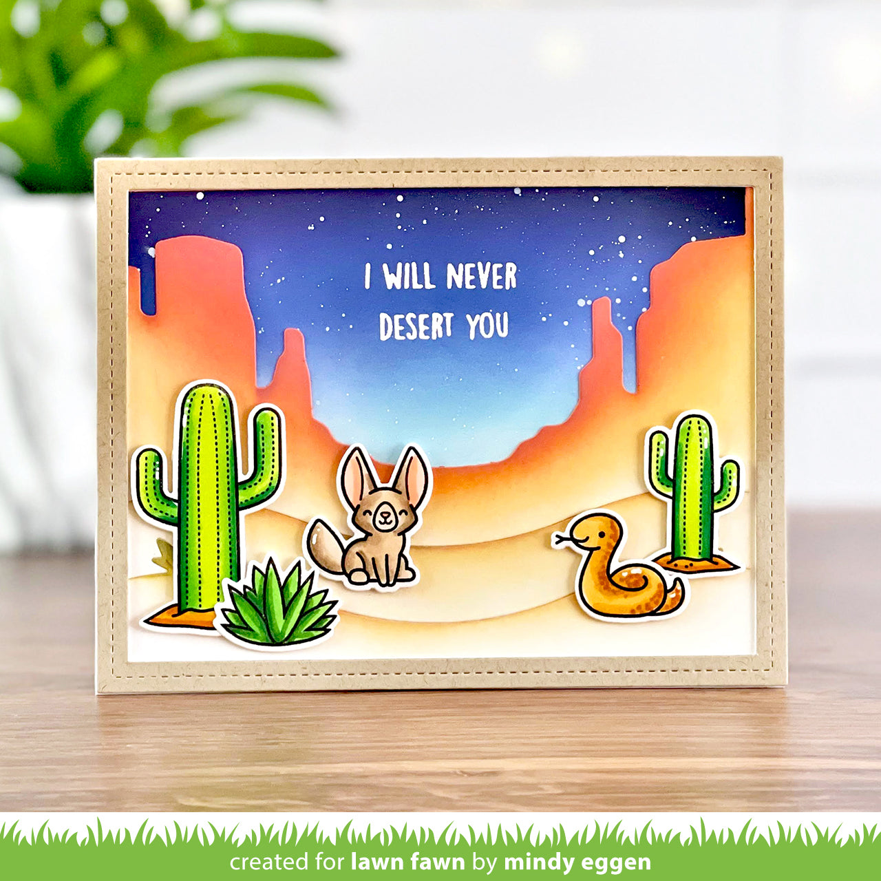 desert canyon backdrop | Lawn Fawn