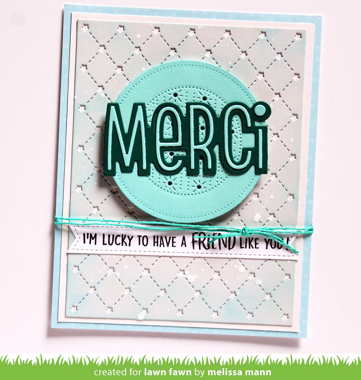 giant outlined merci | Lawn Fawn