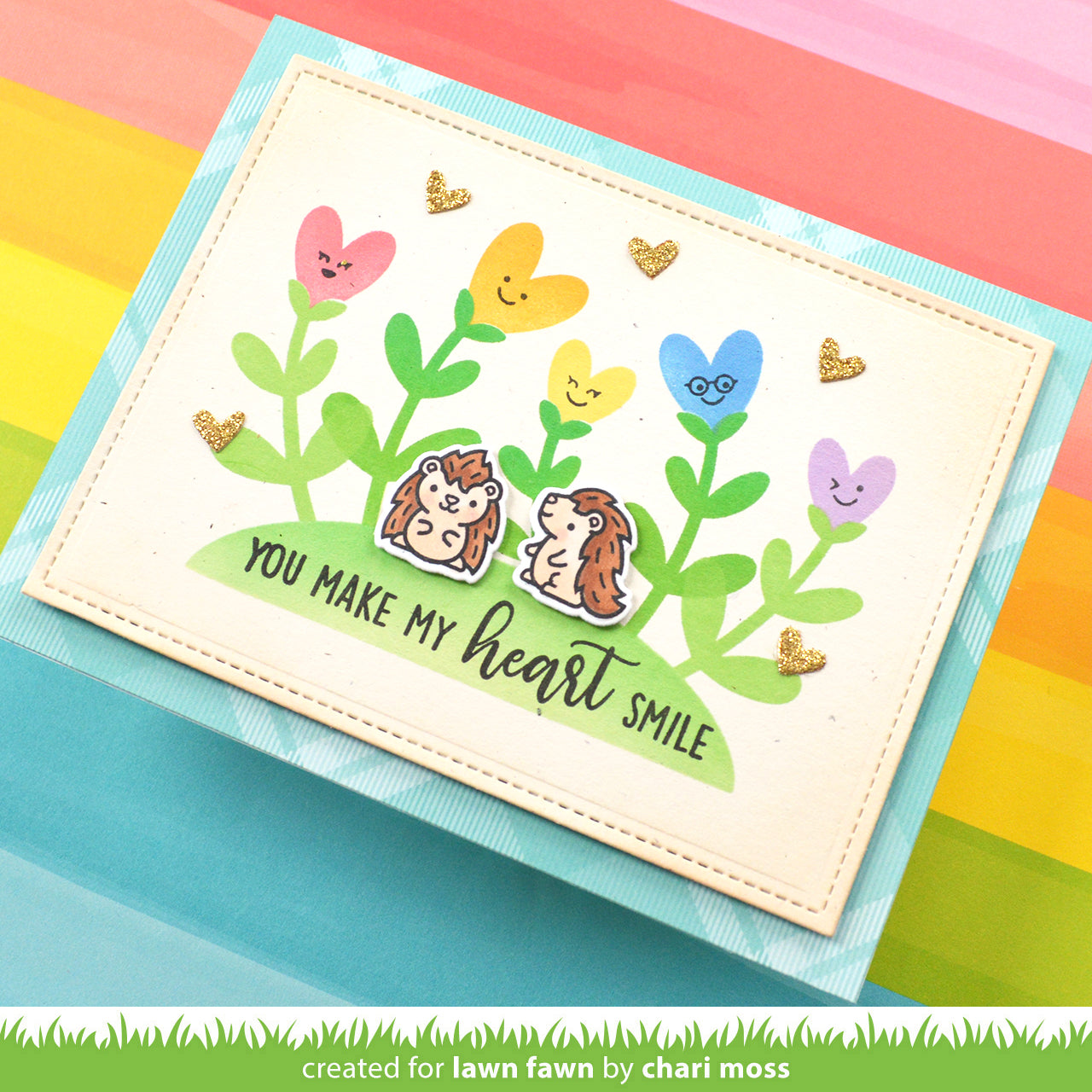 heart garden stencil | Lawn Fawn
