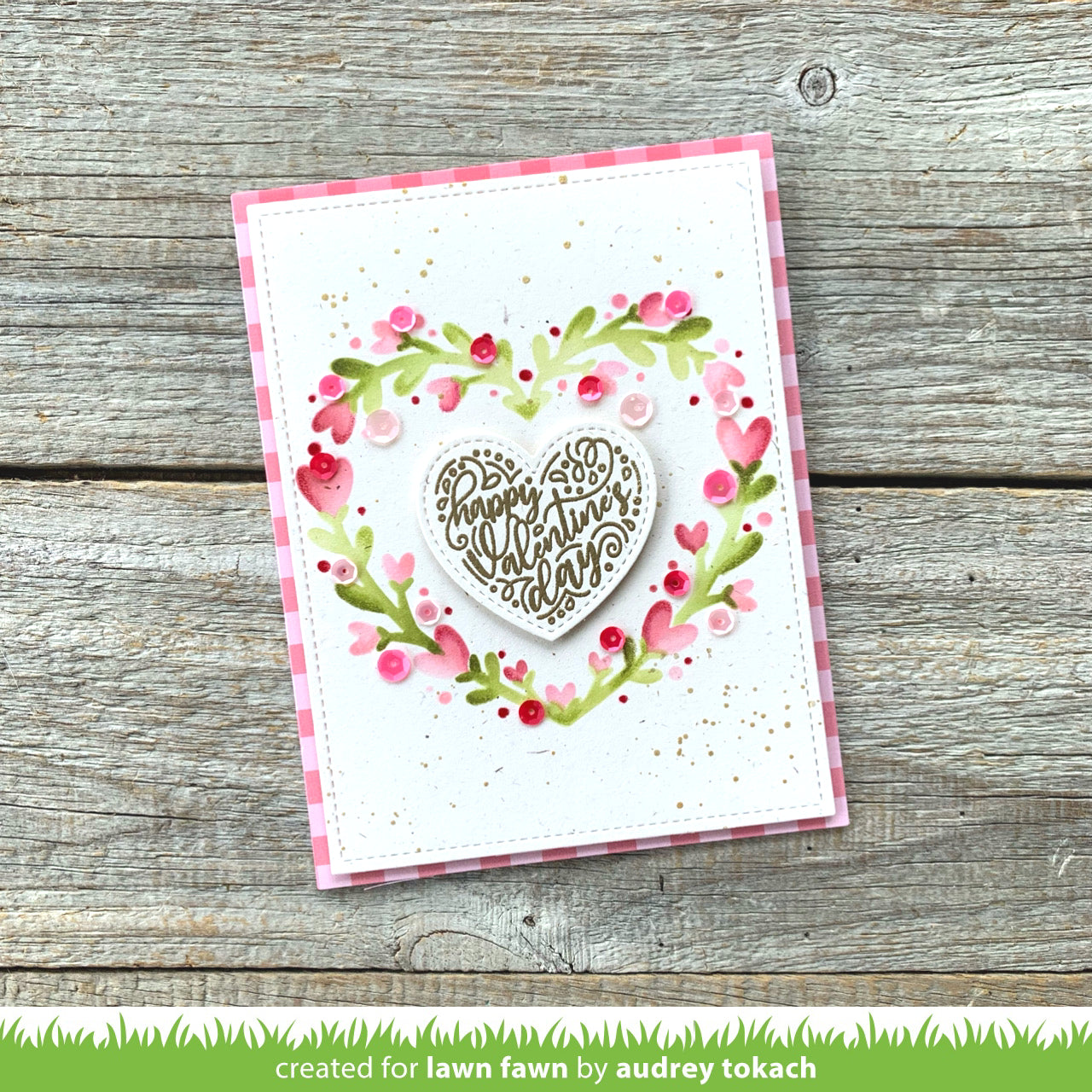 heart wreath stencils | Lawn Fawn