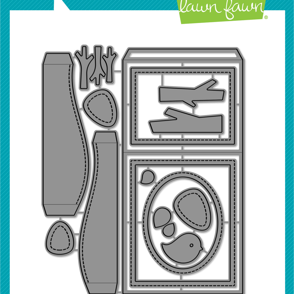 shadow box card – Lawn Fawn