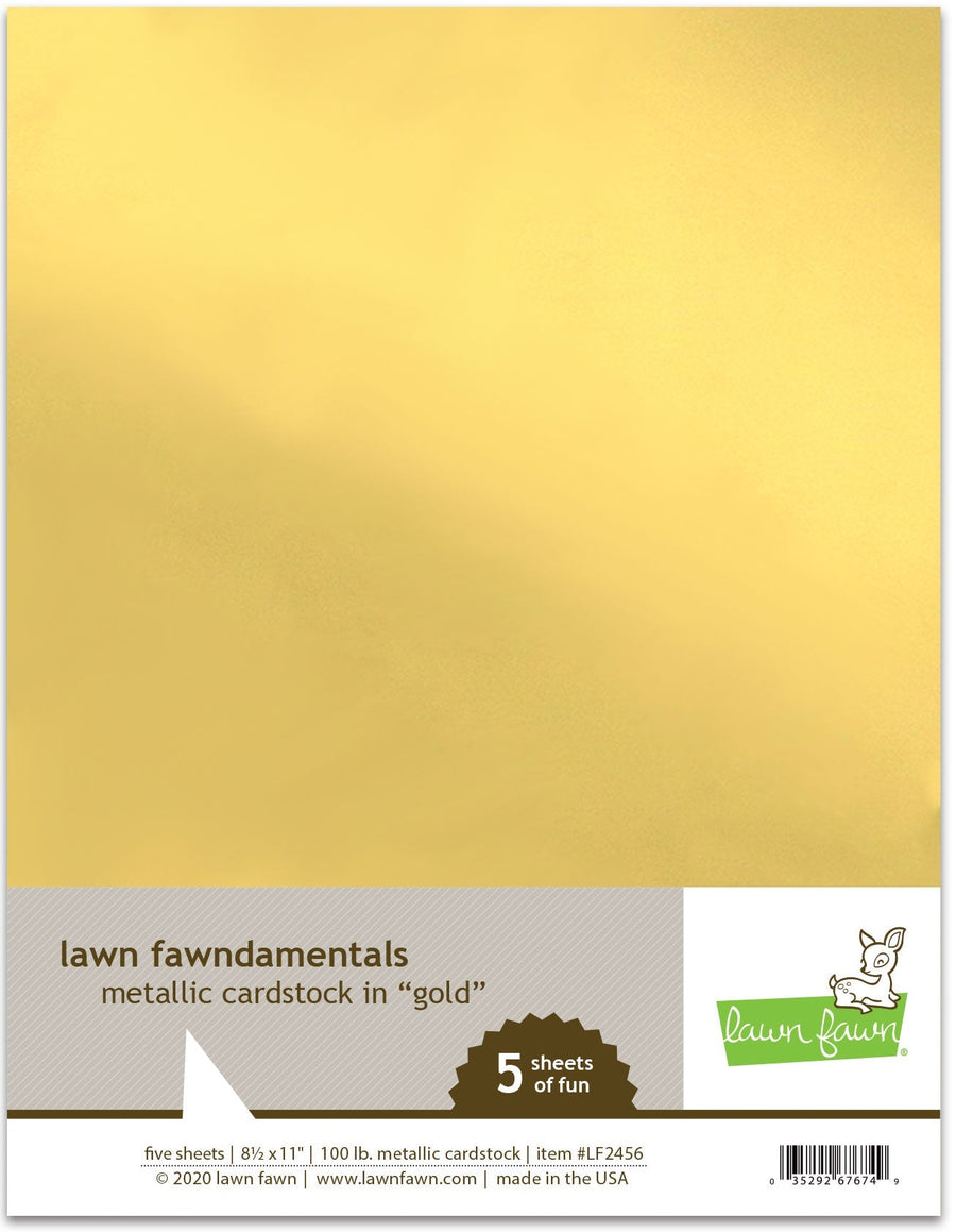 metallic cardstock - gold – Lawn Fawn
