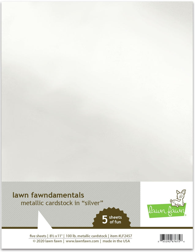 metallic cardstock - silver – Lawn Fawn