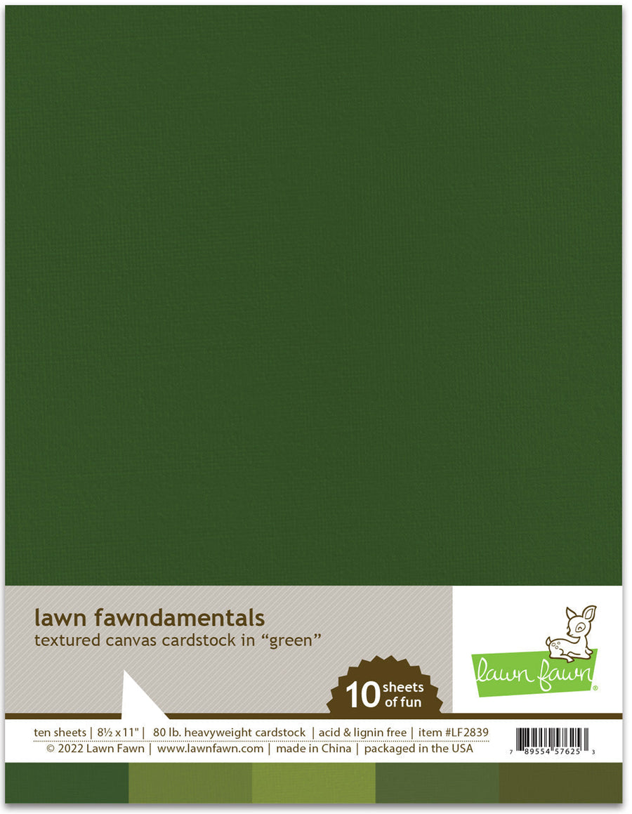 textured canvas cardstock - green – Lawn Fawn