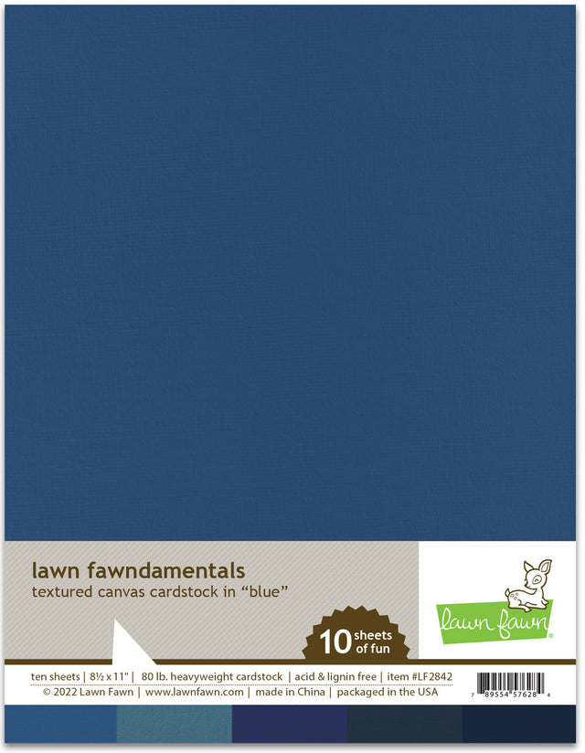 textured canvas cardstock - blue – Lawn Fawn