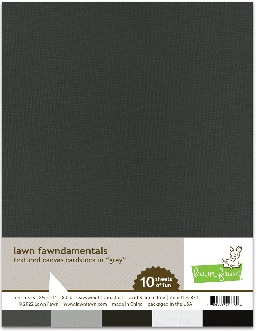 textured canvas cardstock - gray – Lawn Fawn