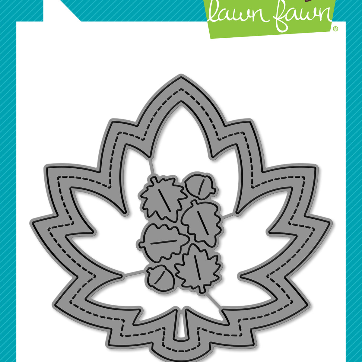 stitched maple leaf frame – Lawn Fawn
