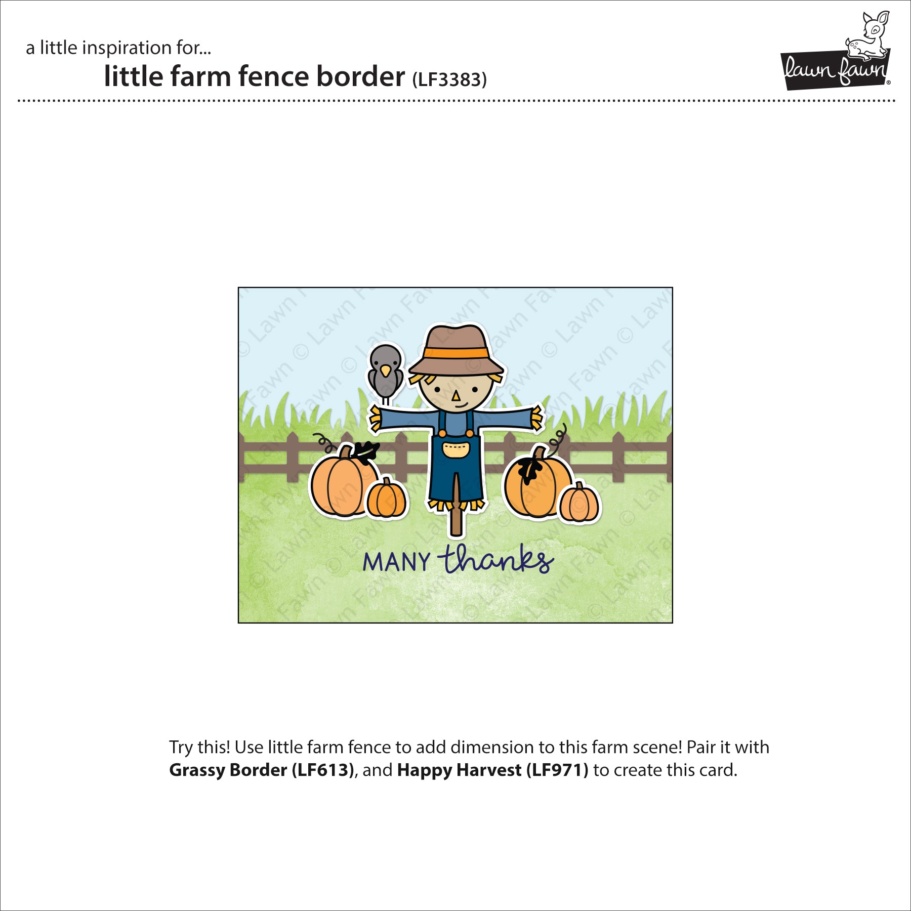 little farm fence border | Lawn Fawn