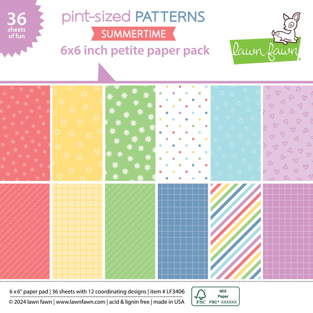 pint-sized patterns summertime petite paper pack – Lawn Fawn