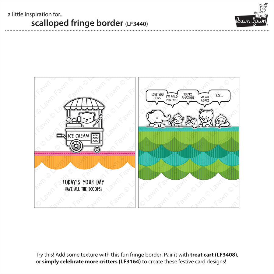 scalloped fringe border – Lawn Fawn