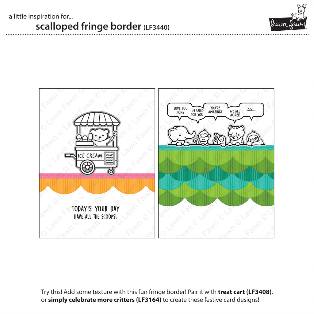 scalloped fringe border | Lawn Fawn