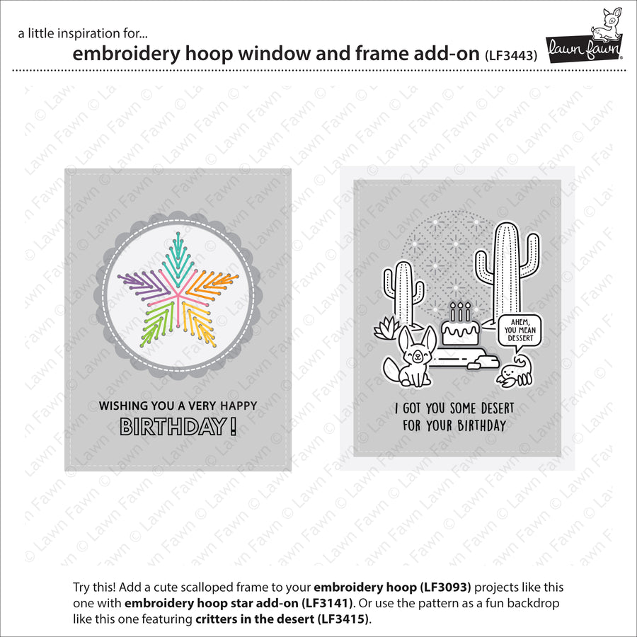 embroidery hoop window and frame add-on – Lawn Fawn