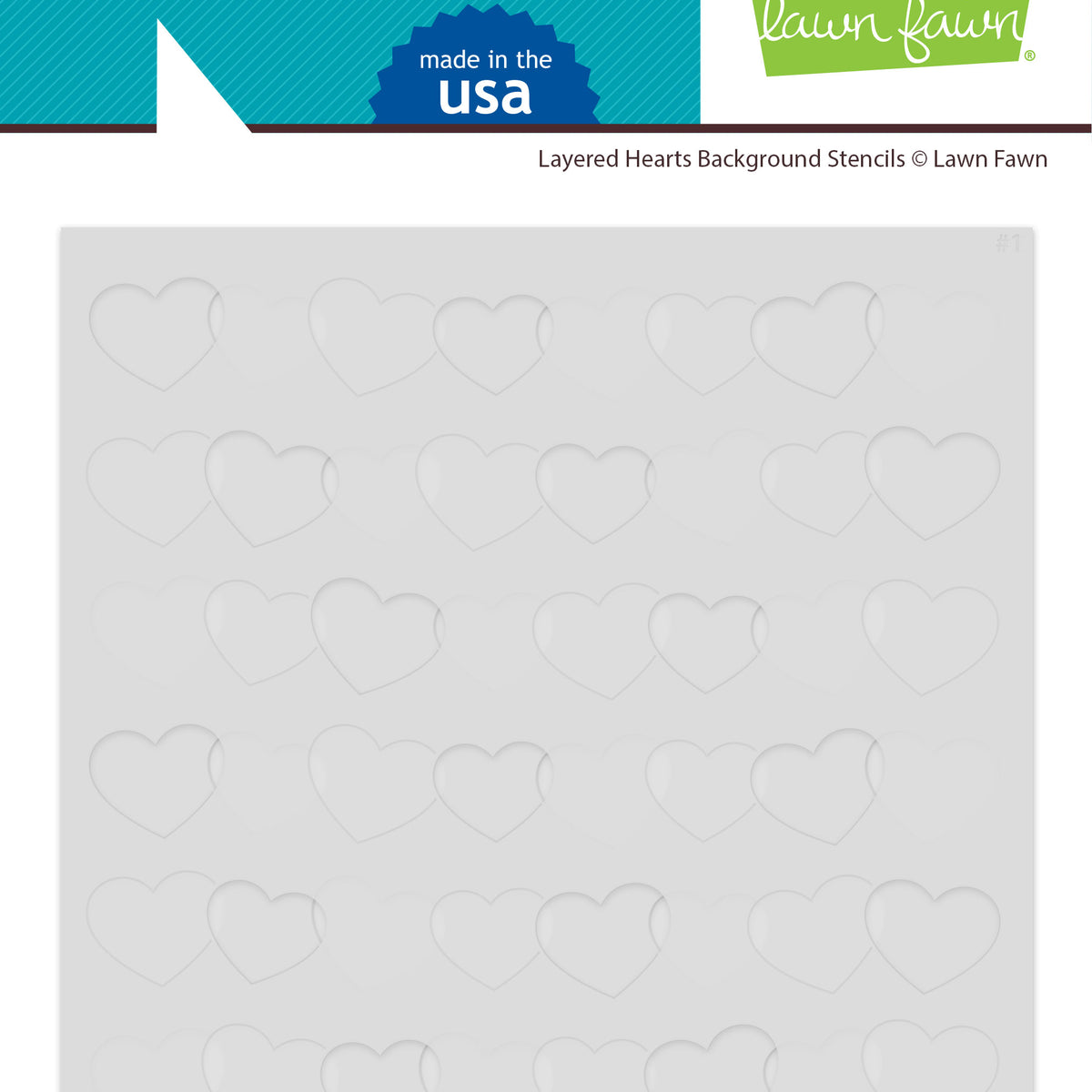 layered hearts background stencils – Lawn Fawn