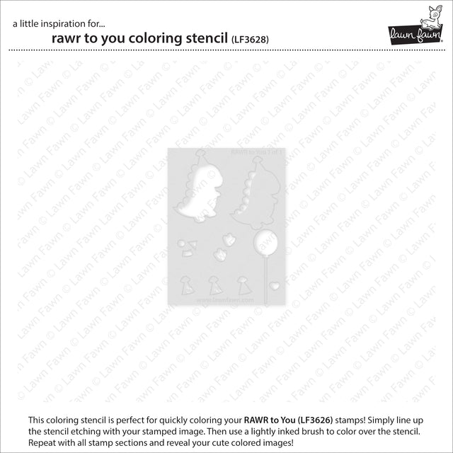 rawr to you coloring stencil – Lawn Fawn