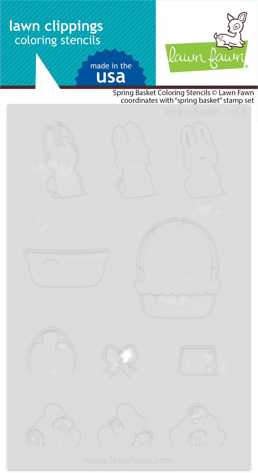 spring basket coloring stencils – Lawn Fawn