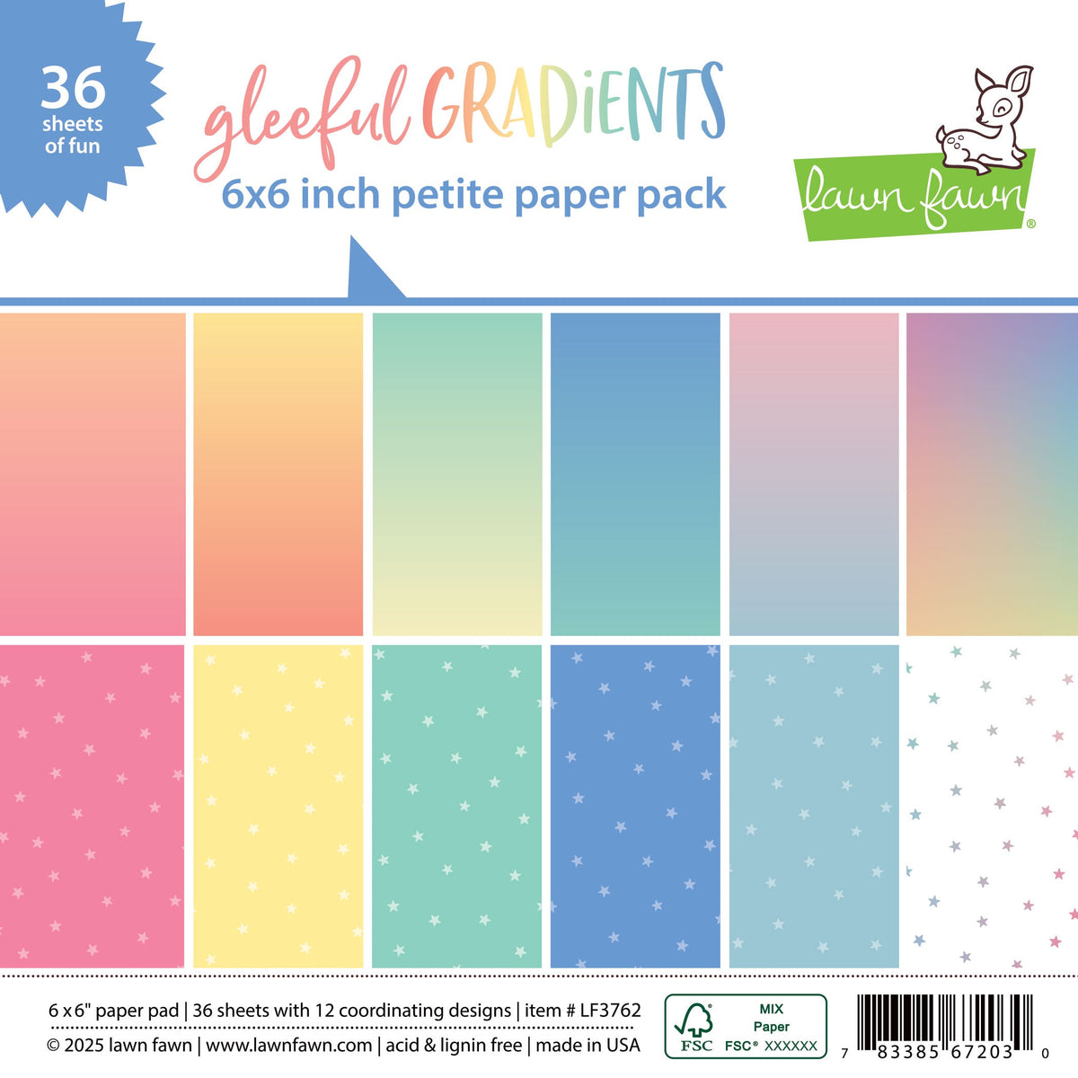 gleeful gradients petite paper pack – Lawn Fawn