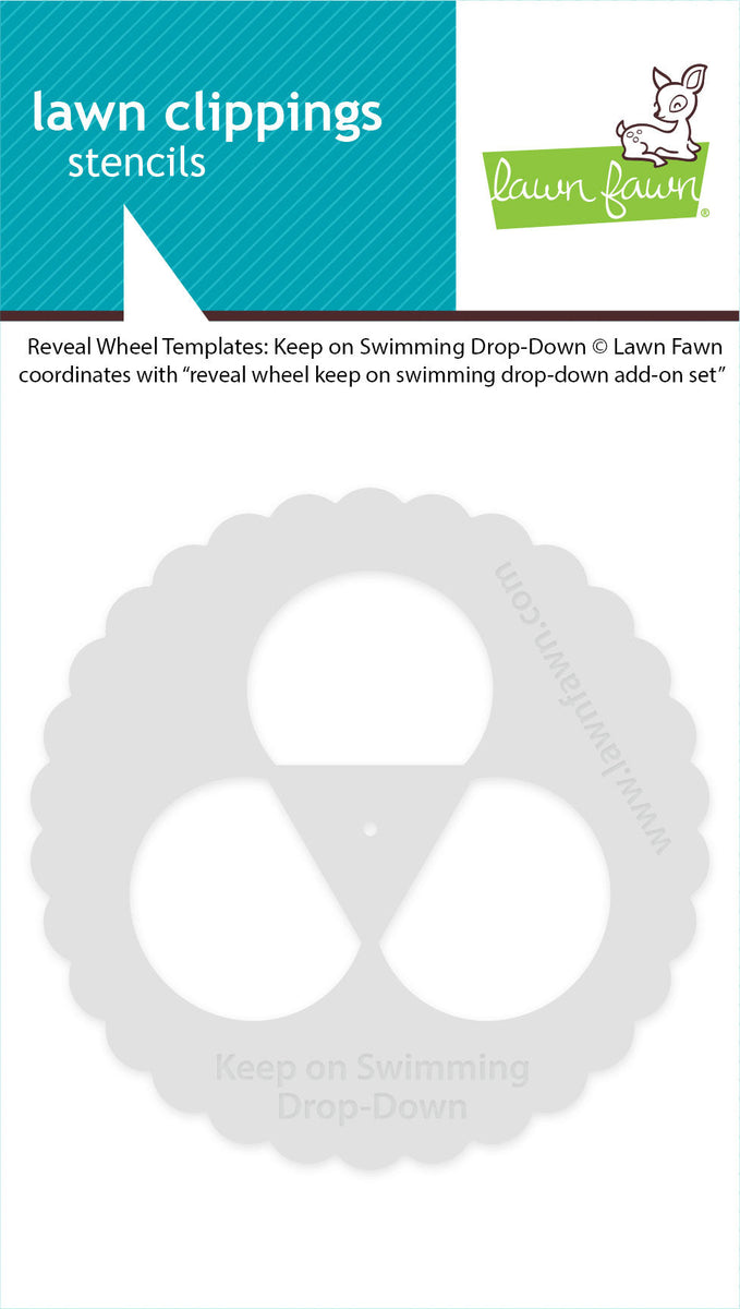 reveal wheel templates: keep on swimming drop-down – Lawn Fawn