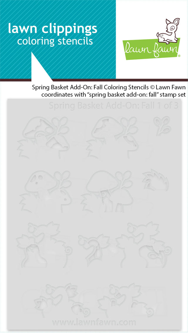spring basket add-on: fall coloring stencils – Lawn Fawn