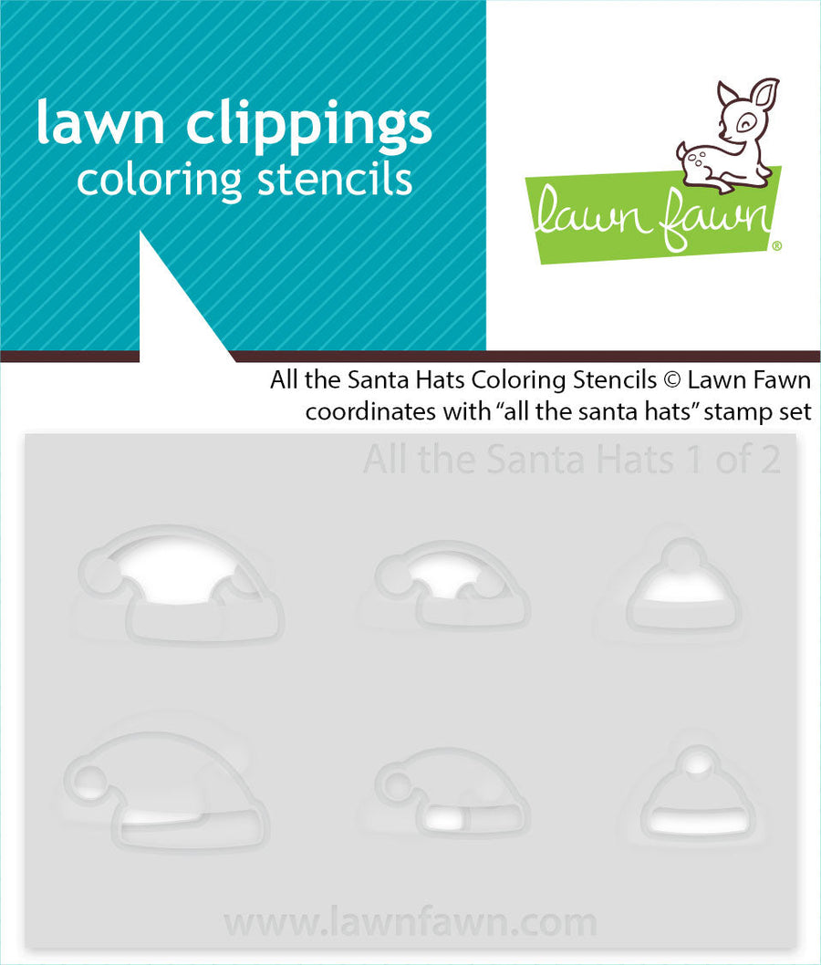 all the santa hats coloring stencils – Lawn Fawn