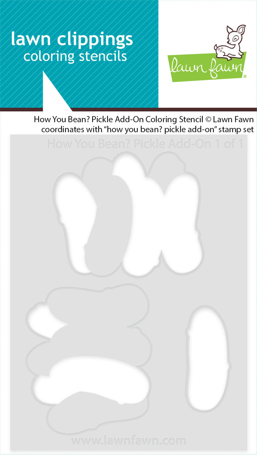 how you bean? pickle add-on coloring stencil – Lawn Fawn