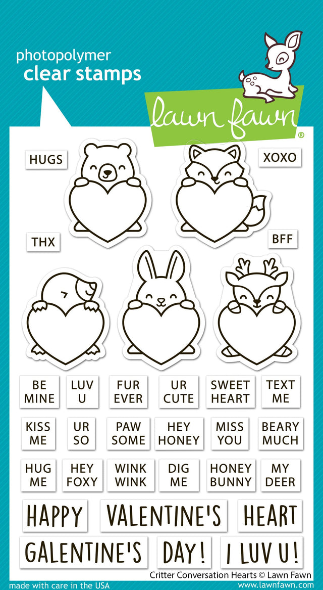 critter conversation hearts – Lawn Fawn