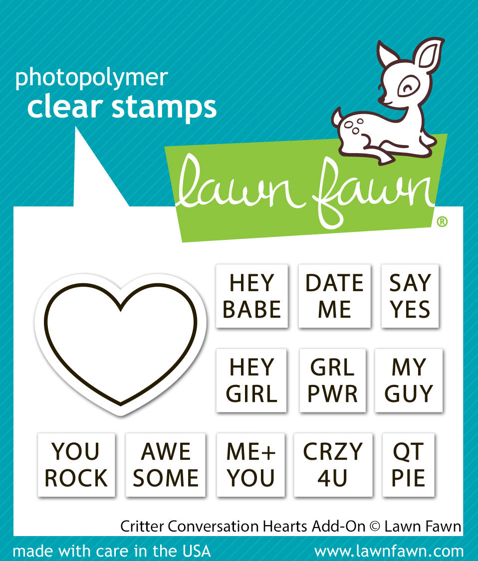 critter conversation hearts add-on – Lawn Fawn