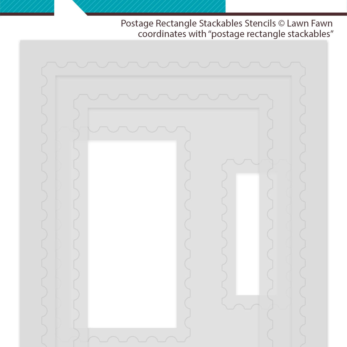 postage rectangle stackables stencils – Lawn Fawn