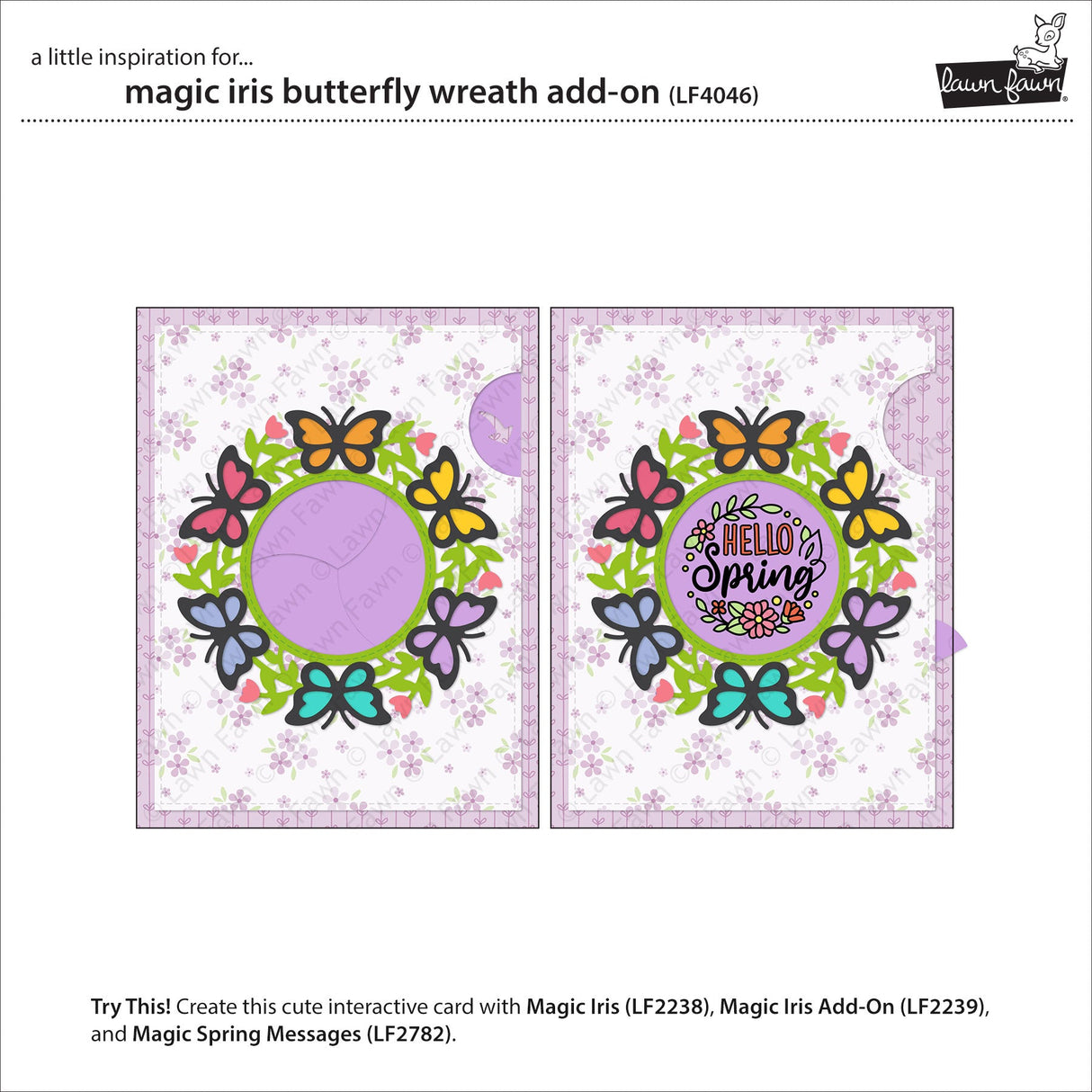 magic iris butterfly wreath add-on – Lawn Fawn