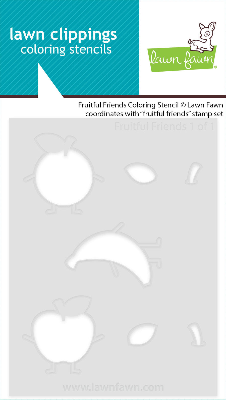 fruitful friends coloring stencil – Lawn Fawn