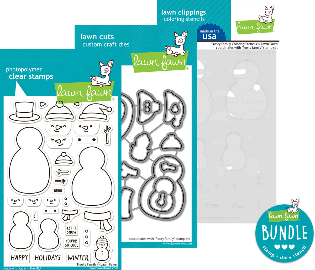 frosty family (stamp+die+coloring stencil bundle ) – Lawn Fawn