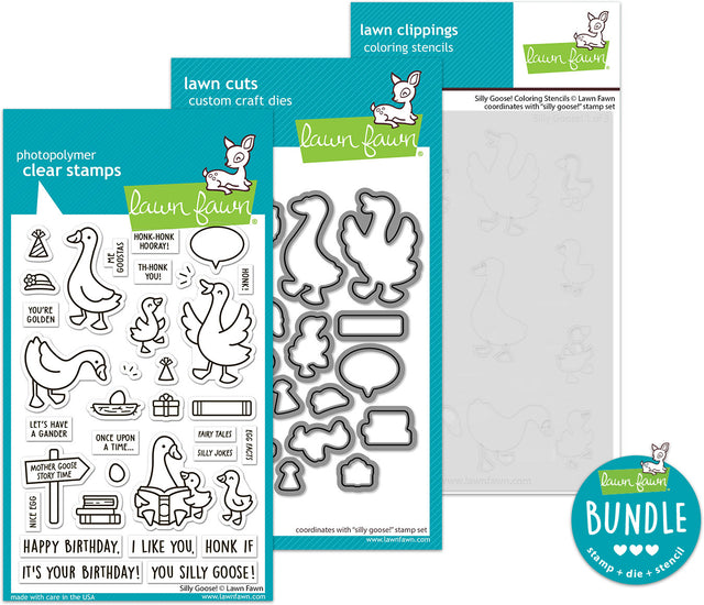 silly goose! (stamp+die+coloring stencil bundle) – Lawn Fawn