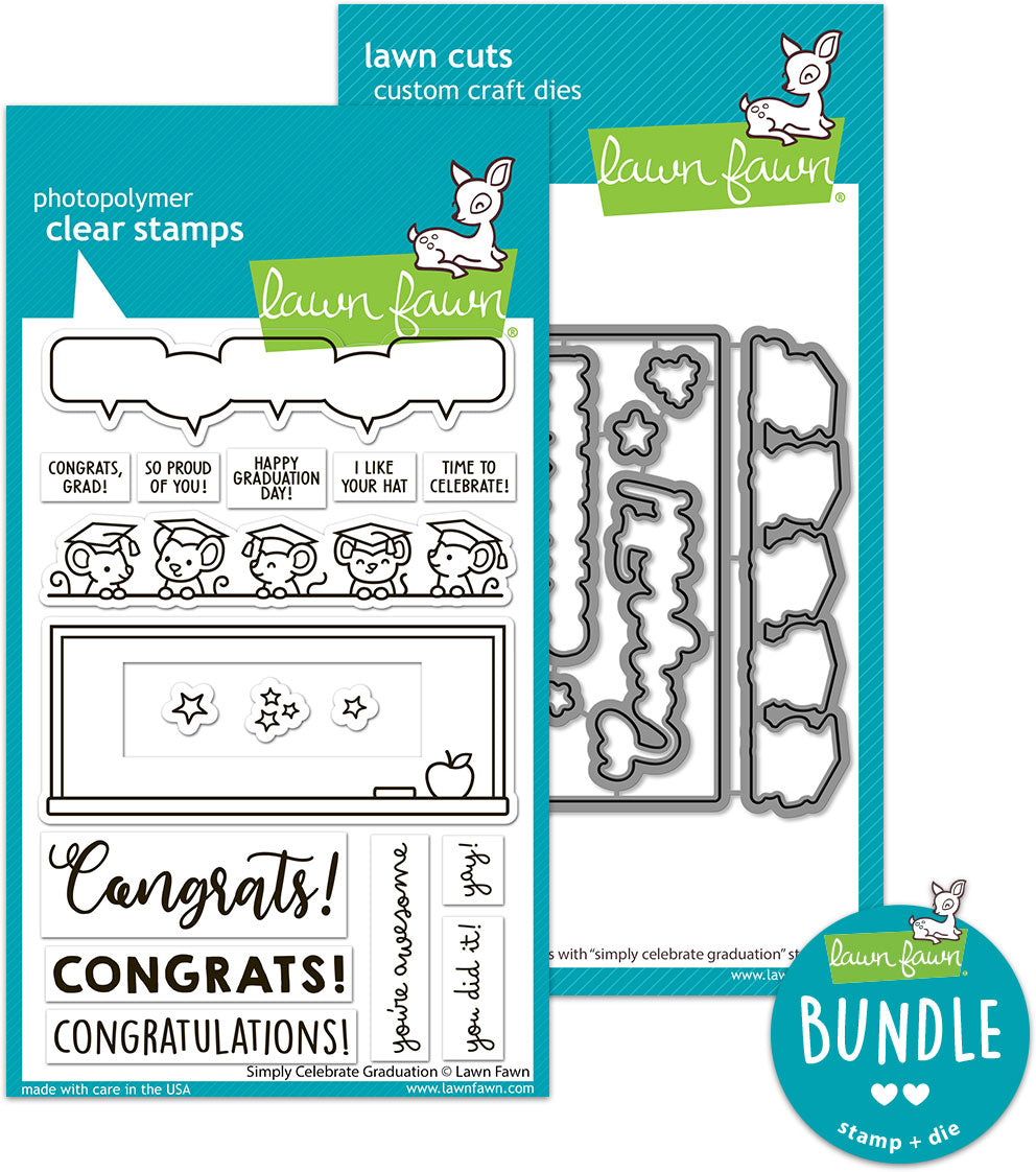 simply celebrate graduation (stamp+die bundle) – Lawn Fawn