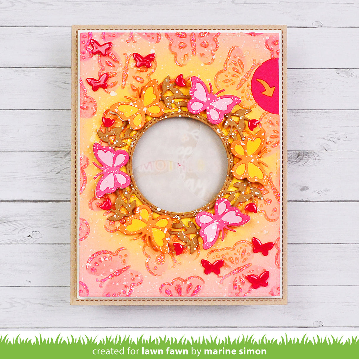 magic iris butterfly wreath add-on – Lawn Fawn