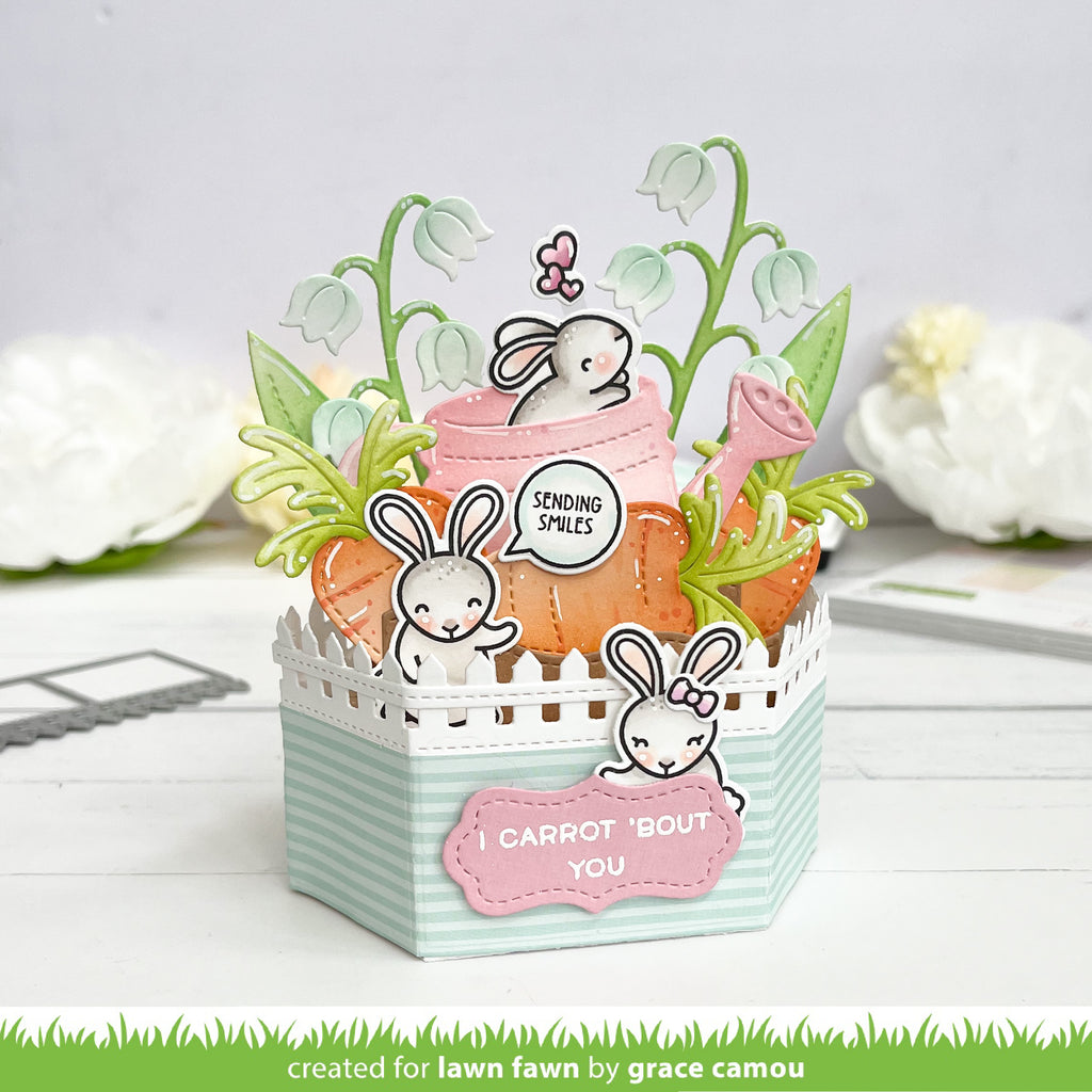 platform pop-up picket fence wrap around | Lawn Fawn