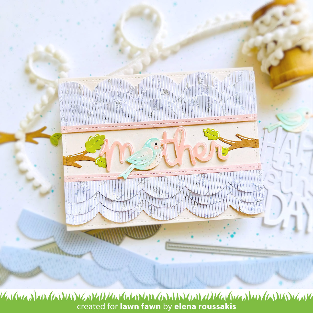 scalloped fringe border | Lawn Fawn