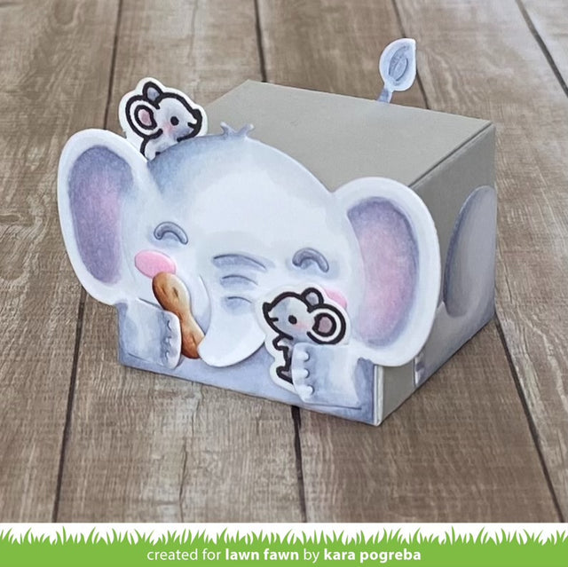 tiny gift box elephant add-on – Lawn Fawn