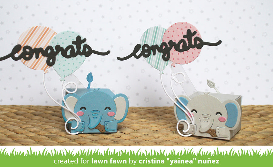 tiny gift box elephant add-on – Lawn Fawn