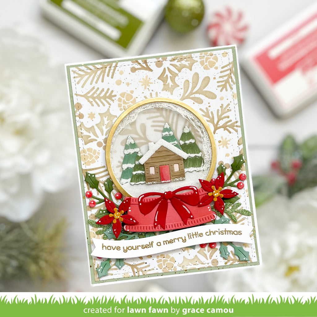 holly leaves border | Lawn Fawn