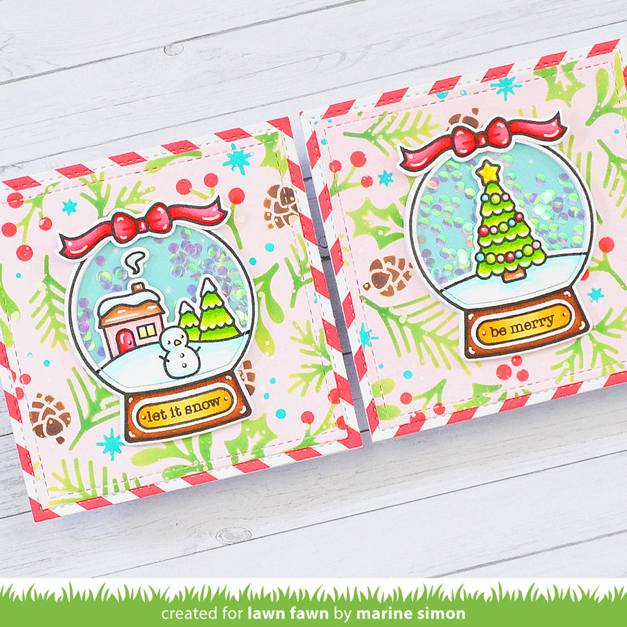 winter sprigs background stencils – Lawn Fawn