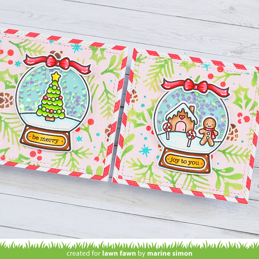 winter sprigs background stencils – Lawn Fawn