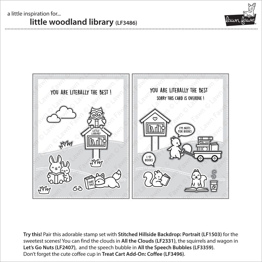 little woodland library – Lawn Fawn