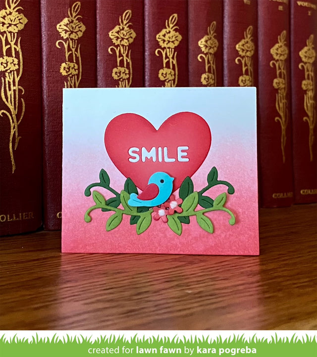 center picture window card heart add-on – Lawn Fawn