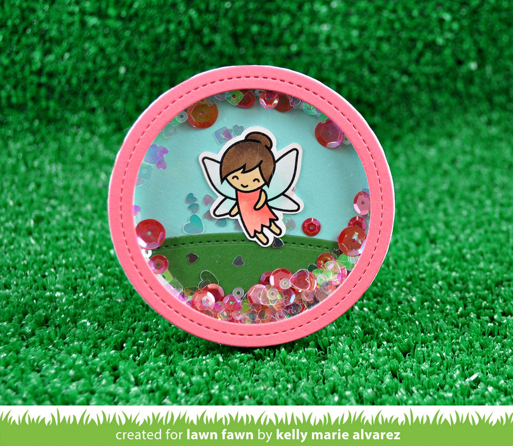 stitched circle frames | Lawn Fawn